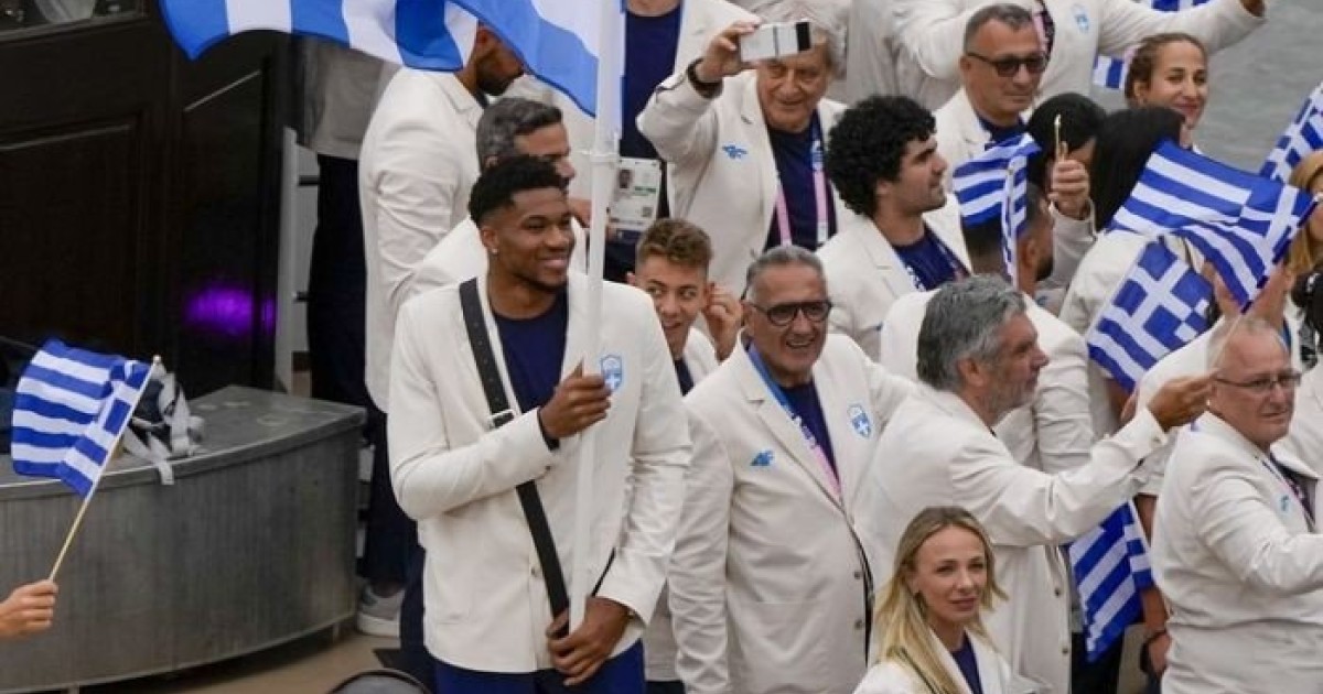 Ολυμπιακοί Αγώνες, Τελετή Έναρξης: Η στιγμή εισόδου των Αντετοκούνμπο ...