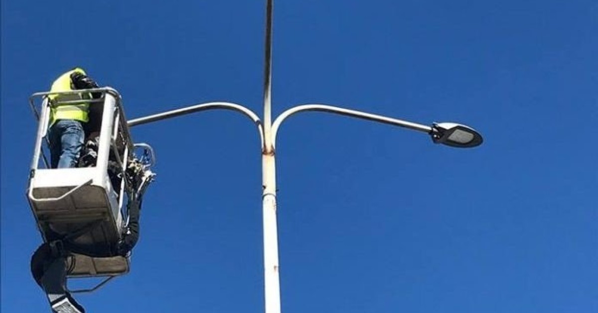 Εργασίες συντήρησης οδικού ηλεκτροφωτισμού στην επαρχιακή Οδό ...