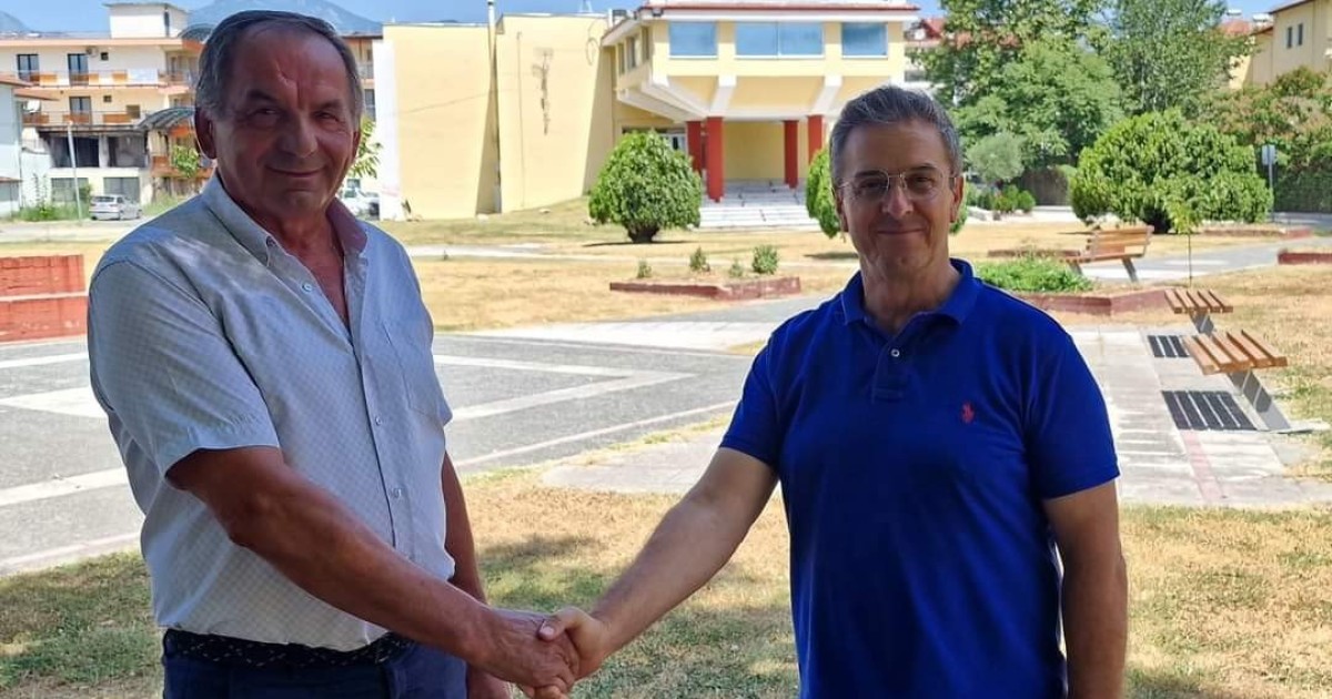 Ο Γιώργος Αμπάρης με τον Δημήτρη Μπίνο