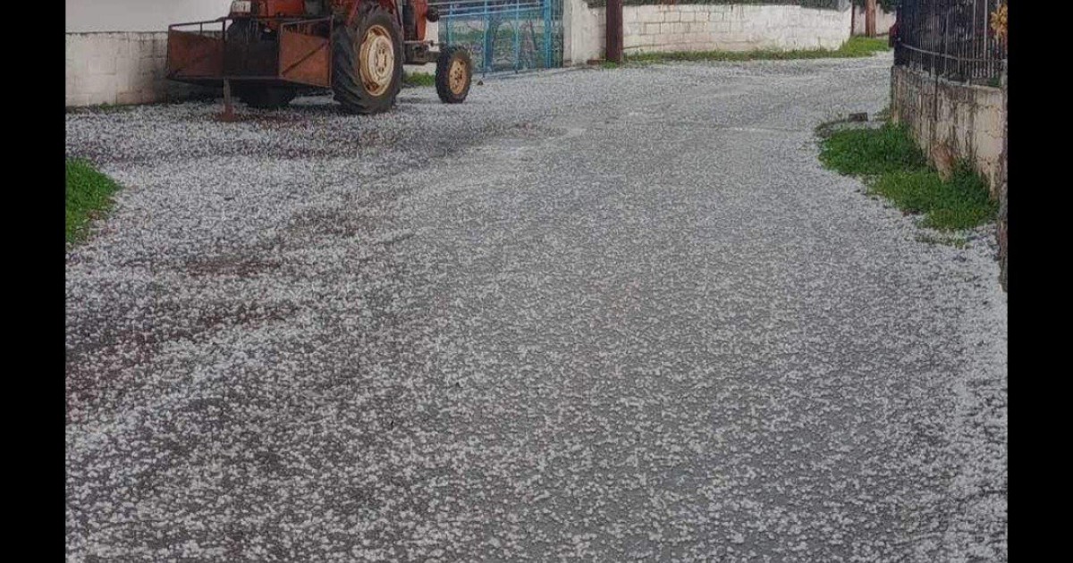 Σφοδρή Χαλαζόπτωση στην Αλμωπία