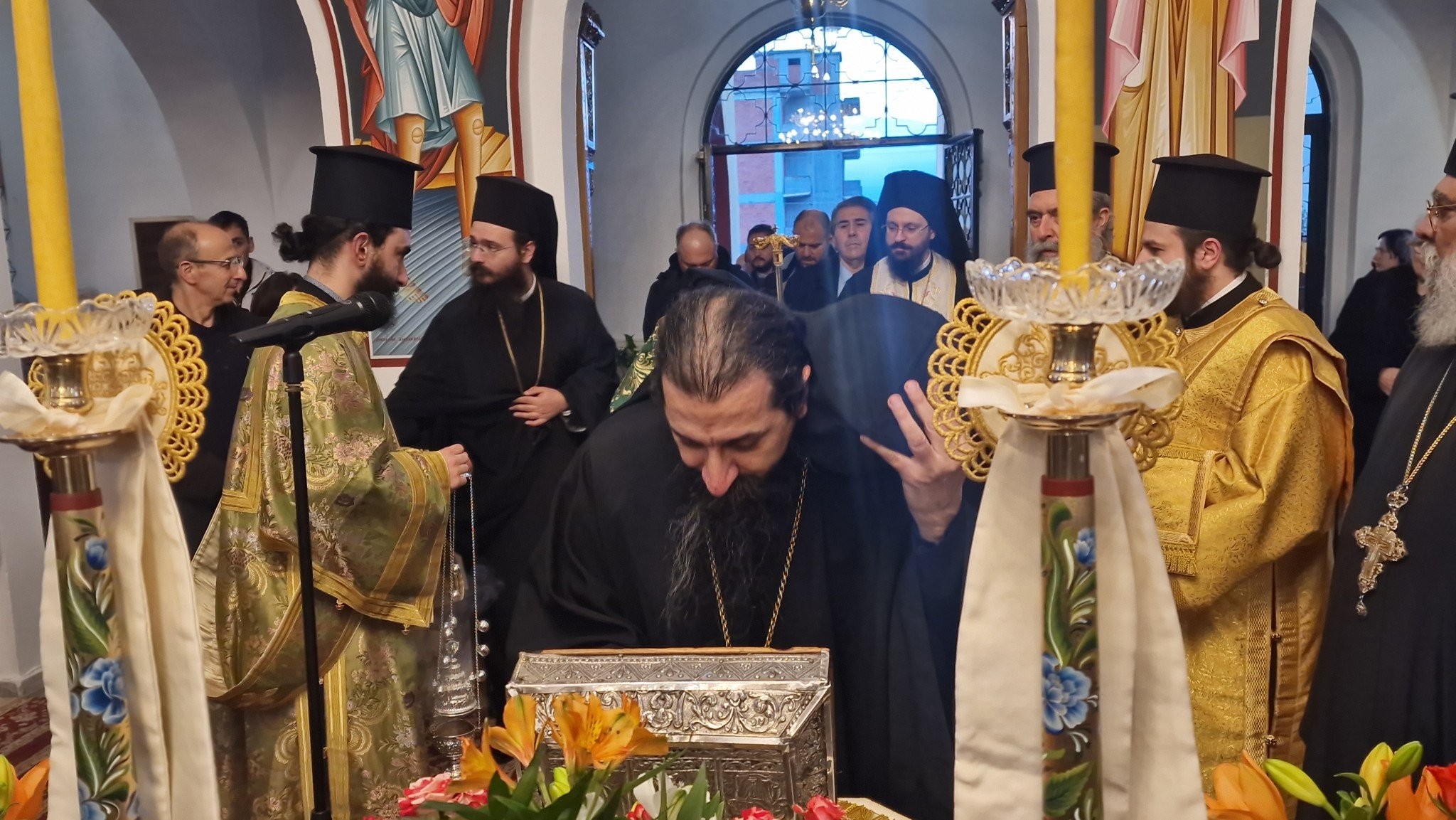 Έφτασε στην Αριδαία η τίμια Καρα του Αγίου Παρθενίου